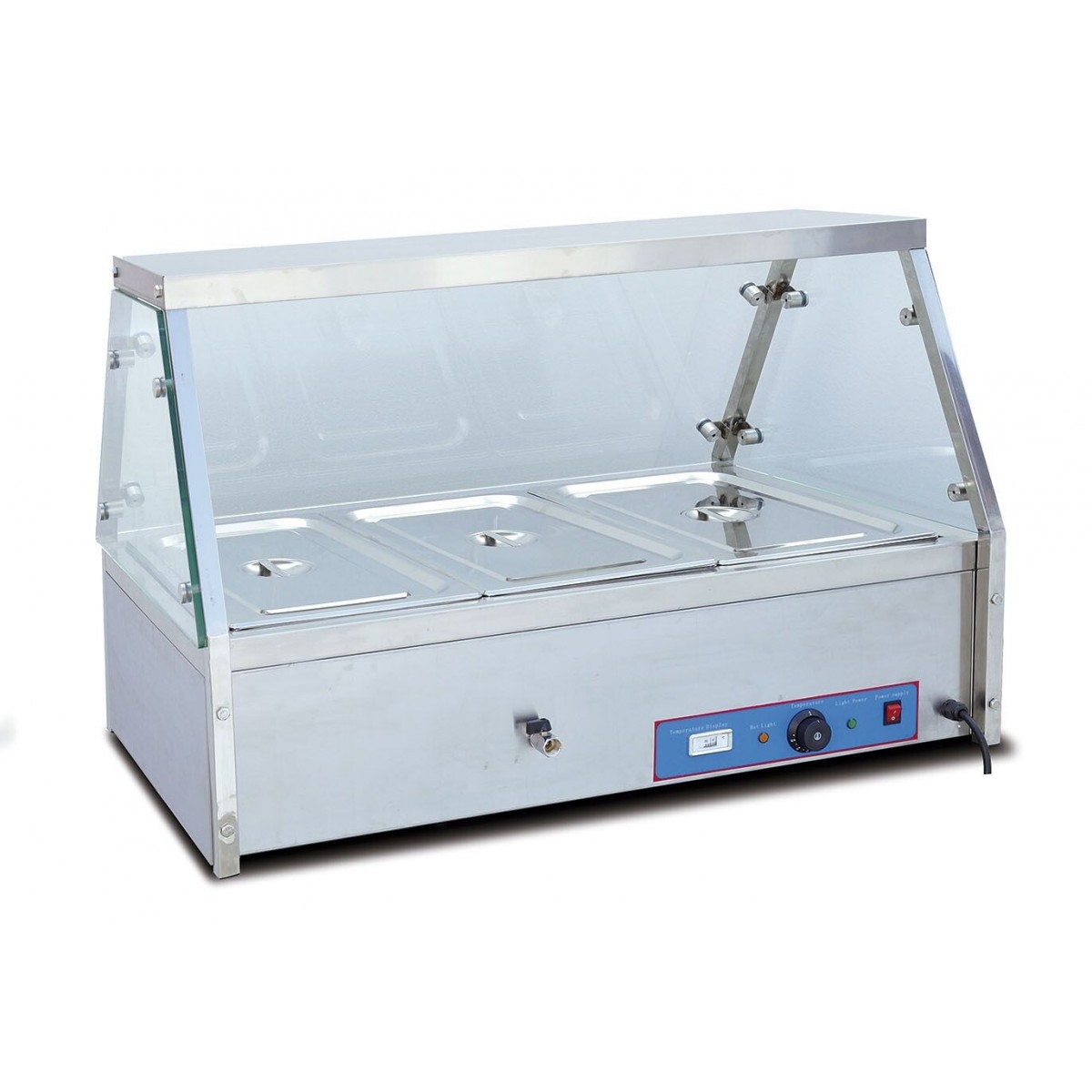 3-Well Full Size Counter Top Cafeteria Table